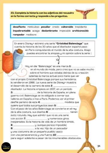 » 77 adjetivos de un nivel un poco más avanzado