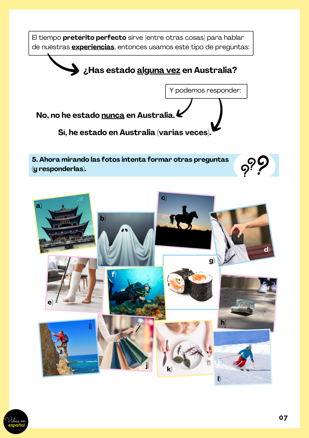 » Cuaderno de los tiempos pasados + los verbos problemáticos